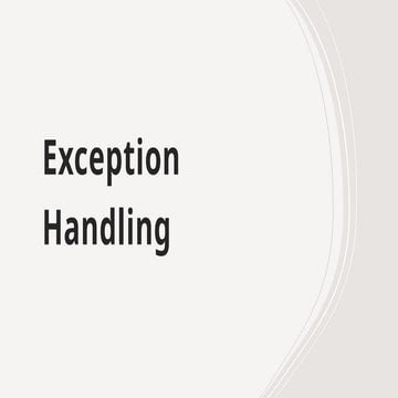 Exception Handling computer science python | PPTX