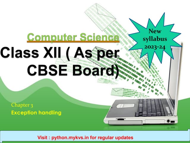 Exception Handling3pdf Programming Languages Computing