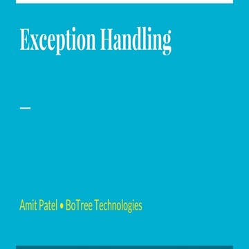 Exception Handling In Ruby Ppt 