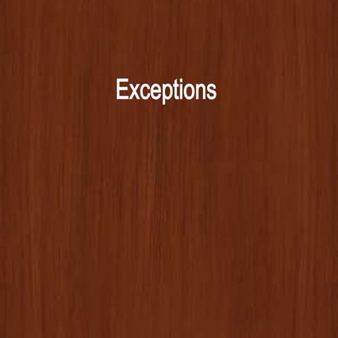 Oracle Exceptions Ppt