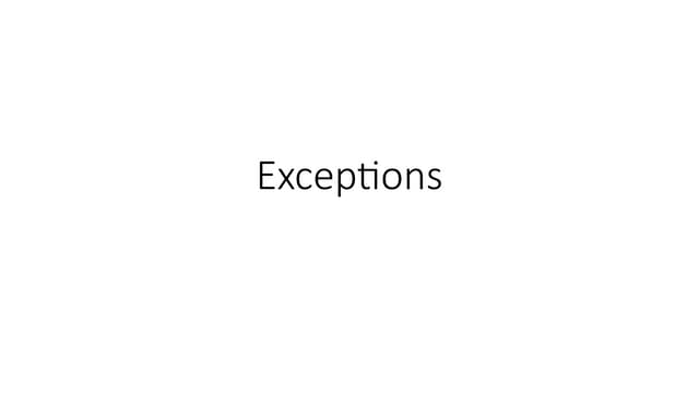 EXCEPTIONS-PYTHON.pptx RUNTIME ERRORS HANDLING | PPT EXCEPTIONS-PYTHON.pptx RUNTIME ERRORS HANDLING | PPT