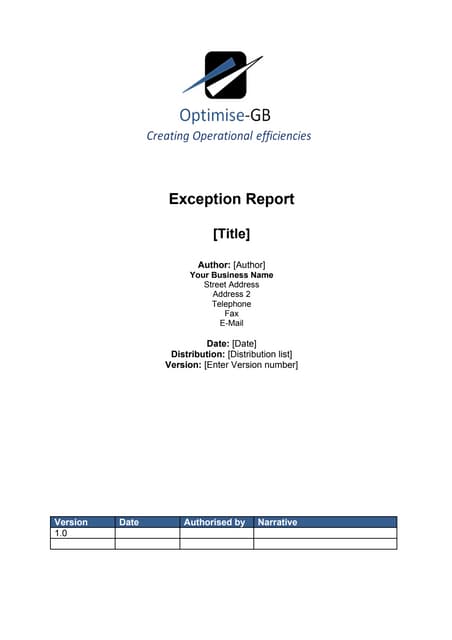 Highlight Report - Project Management template | DOC