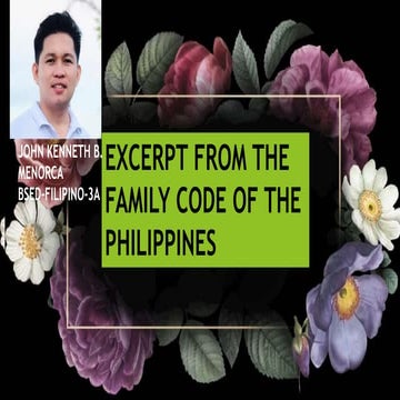 EXCERPT FROM THE FAMILY CODE OF THE PHILIPPINES JOHN KENNETH.pptx