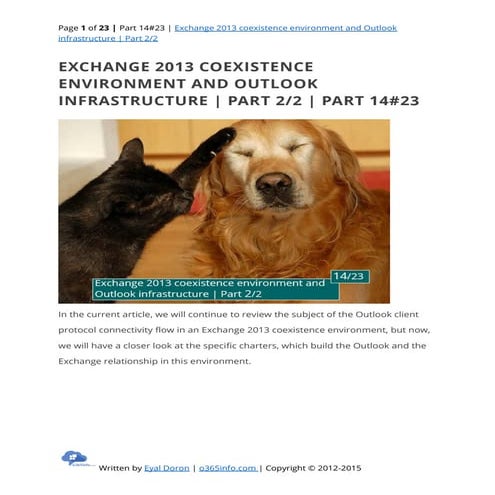 Exchange 2013 coexistence and Outlook infrastructure | Part 2/2 | 14#23 ...