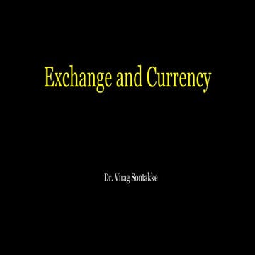 Exchange and Currency | PDF