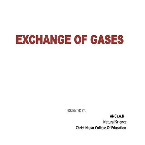 Exchange of gases | PPT