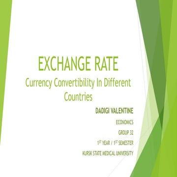 Exchange Rate and Currency Convertibility | PPTX