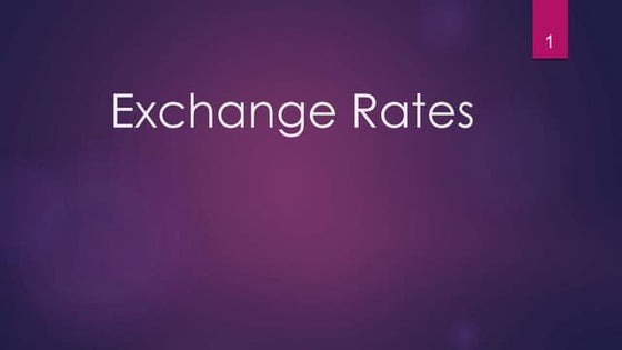 Determination of foreign exchange rate | PPT