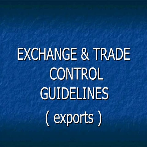 Exchange trade control | PPT