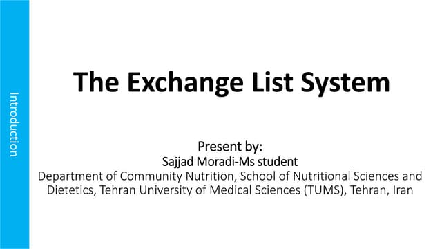 Food exchange list and dietary guidelines for food.pptx