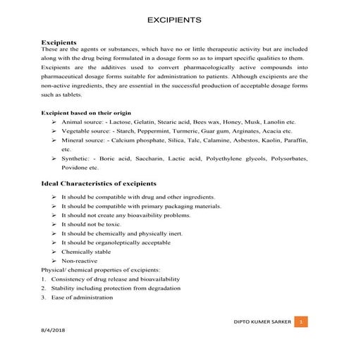 Tablets Excipients in pharmaceutical formulations.pdf