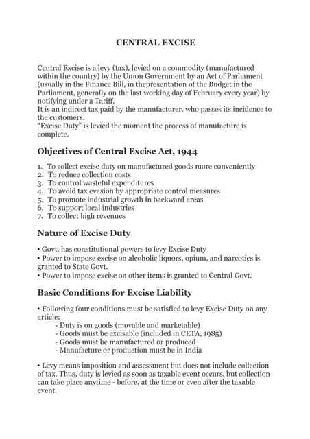 Curriculum Vitae - Excise Executive | PDF