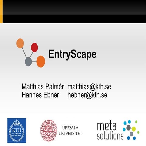 Introduction to EntryScape | ODP