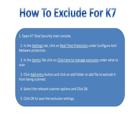 How To Exclude for k7 | PPTX
