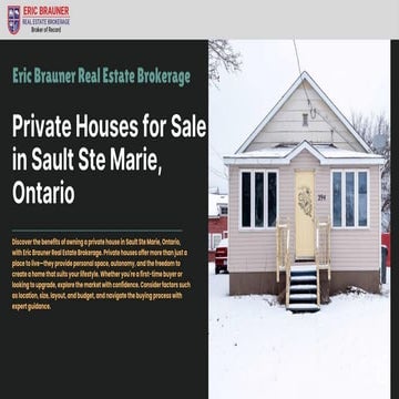 Exclusive Private Houses for Sale in Sault Ste Marie, Ontario | PPTX ...