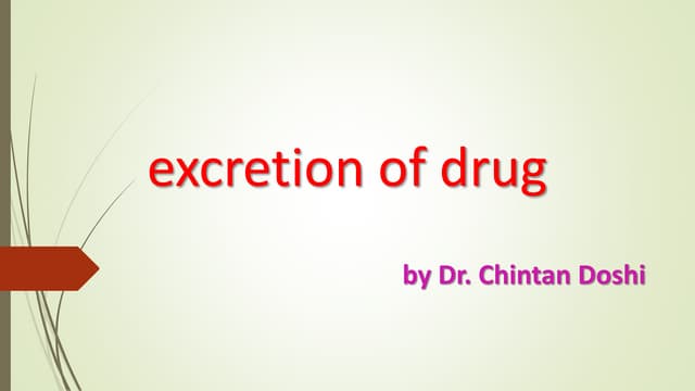 Drug Elimination | PDF