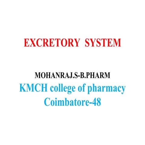 The Excretory system | PPT