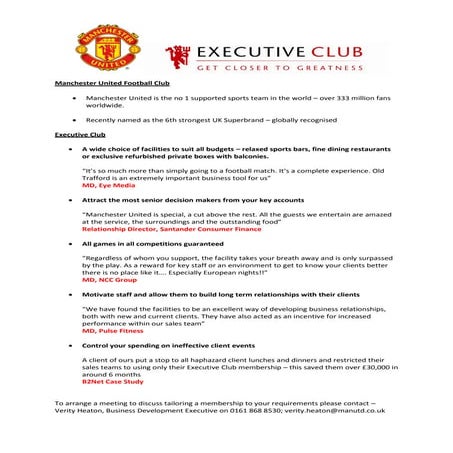 Exec Club Handout | PDF