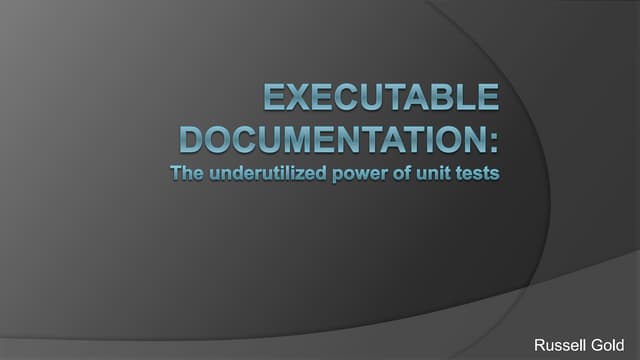 Executable Documentation Ppt 4578