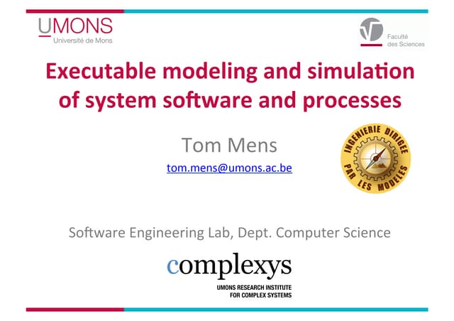 Executable Modeling And Simulation Of System Software And Processes Ppt