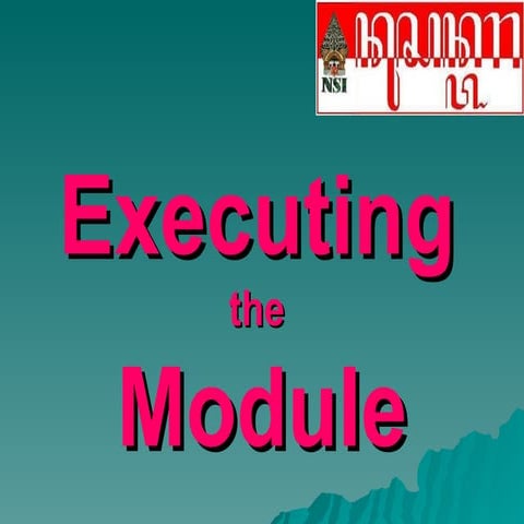 Executing a program module | PPT | Technology & Computing