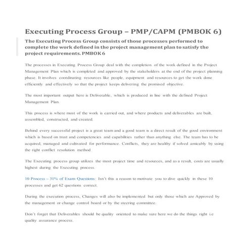 Executing Process Group Pdf