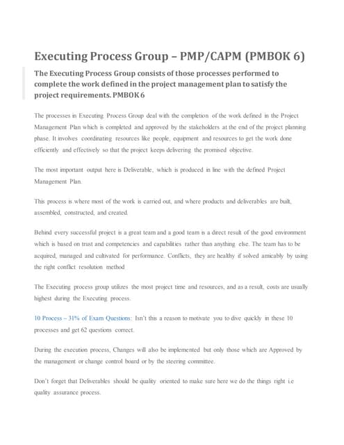 Executing Process Group Pdf