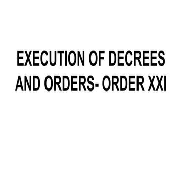 Execution under cpc order 21 | DOCX