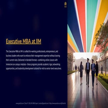 Executive MBA at IIMs: A Definitive Guide for Senior Professionals on ...