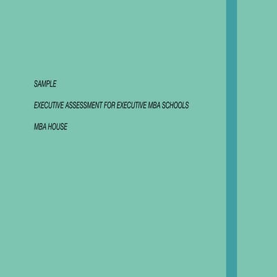 Executive assessment sample questions | PPT