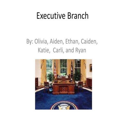 Executive branch power point | PPTX