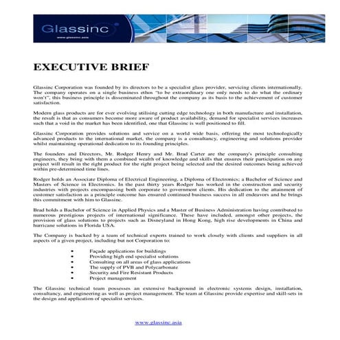 Executive Brief 2012 | PDF