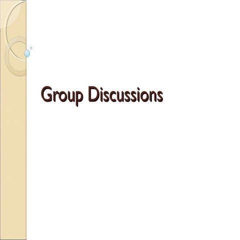 Executive communication group discussion | PPT