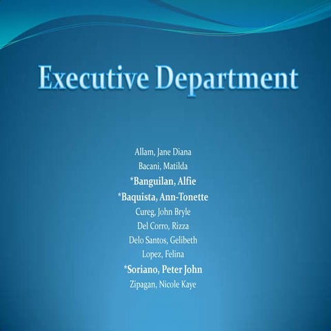 Executive department | PPT