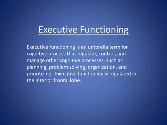 Executive Function | PPT