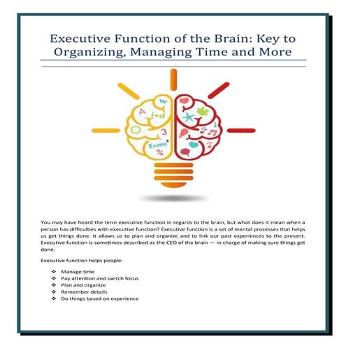 Executive function of the brain | PDF
