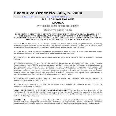 Executive order no | DOCX