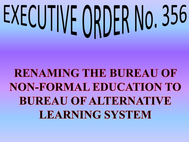 Executive- Order- Number -356 a presentation | PPTX