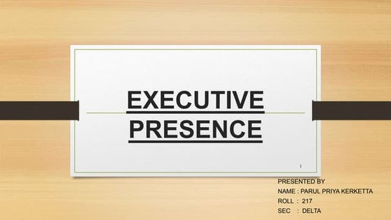Executive ppt | PPTX | Business | Business and Finance