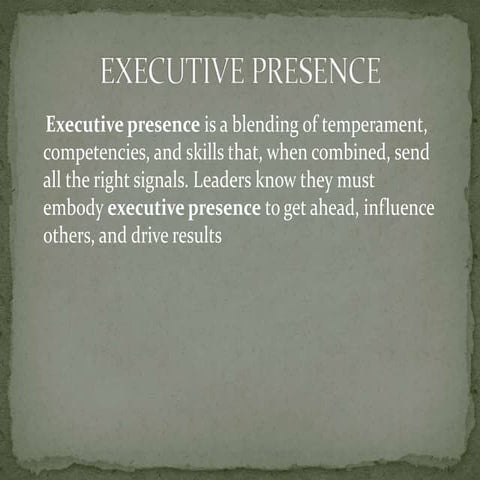 Executive presence | PPTX