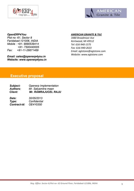 Executive Proposal @ Ram Updated | Pdf