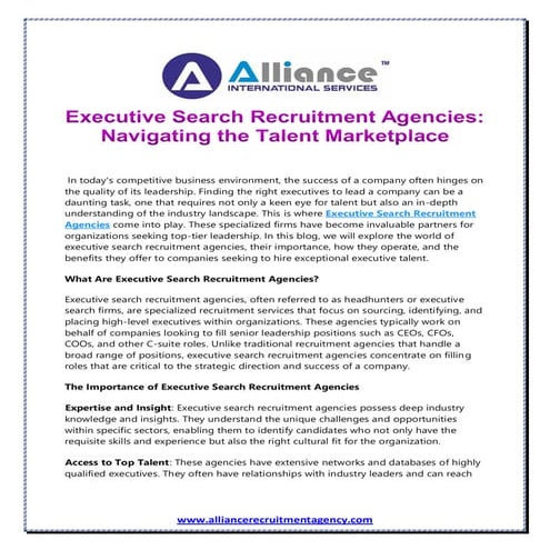 Executive Search Recruitment Agencies Navigating the Talent Marketplace.pdf