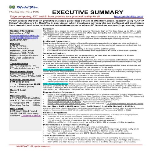 Making the PC a PDC -Personal Data Center - EXECUTIVE SUMMARY- v3b | PDF