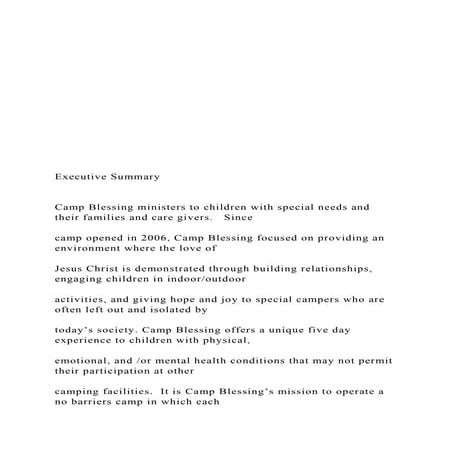 Executive Summary Camp Blessing minis.docx