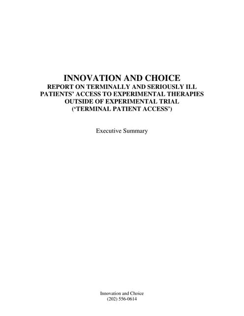 Executive Summary Terminal Patient Access Pdf