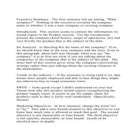 Executive Summary The first sentence left me asking, What compa.docx