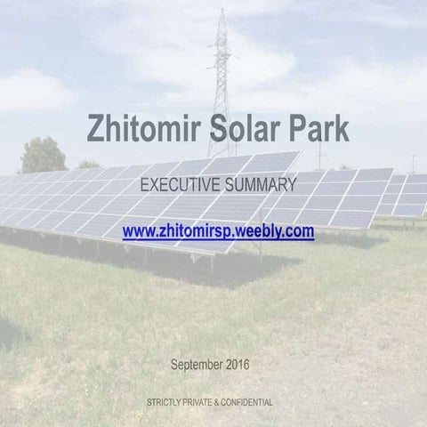 Solar Park Executive summary | PPT