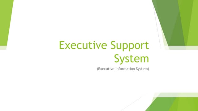 Executive support system (ess) | PPTX
