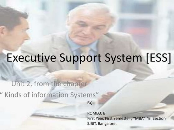 Executive Support System (ESS) | PPT