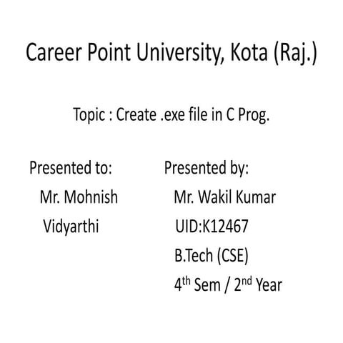 How to create .exe file into .c file in C Language anyone Program (Marksheet Programe in c ...